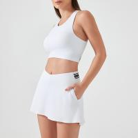 China Women's High Support Sports Bra Tennis Skirt Set 86% Nylon 14% Spandex Quick Dry Breathable with Pockets for sale