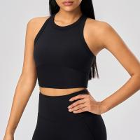 China Nylon Spandex High Neck Sports Bra High Waisted Leggings Set Dark Teal 79% Nylon 21% Spandex for sale