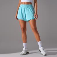 China Women's 2-in-1 Running Shorts Quick Dry Elastic Waist Breathable 92% Polyester 8% Spandex for sale