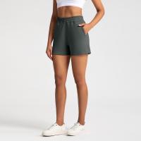 China Women's High Waisted Athletic Shorts with Drawstring 38% Modal 56% Polyester 6% Spandex for sale