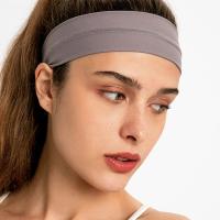 China Wide Elastic Sports Headband for Women Light Blue Moisture Wicking Sweat Resistant 2.5 Inch for sale