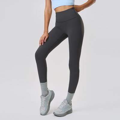 China Women's High Waisted Yoga Leggings 76% Nylon 24% Spandex Tummy Control 7/8 Length for sale