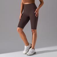 China Women Seamless Compression Biker Shorts 5 Inch Inseam Tummy Control High Waisted Nylon Spandex Yoga Shorts for sale