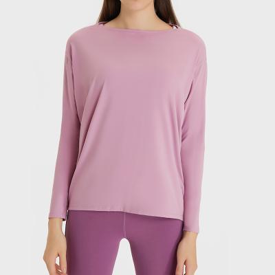 China Women's Soft Modal Long Sleeve Boat Neck Top and Leggings Set Dusty Blue 80% Nylon 20% Spandex for sale