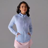 China Women's Quick Dry Mesh Full Zip Running Jacket Breathable Lightweight 90% Polyester 10% Spandex for sale