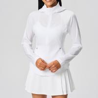 China Women's Quick Dry Mesh Full Zip Running Jacket Breathable Lightweight 90% Polyester 10% Spandex for sale