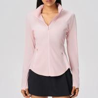 China Women's Quick Dry Mesh Full Zip Running Jacket Breathable Lightweight 90% Polyester 10% Spandex for sale