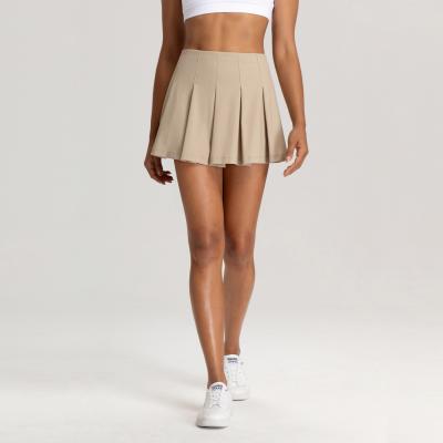 China Women's High Waisted Pleated Athletic Skirt 80% Nylon 20% Spandex Quick Dry Lightweight Breathable Mini Length for Tennis Golf Running for sale