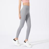 China High Waisted Mocha Brown Yoga Leggings 77% Nylon 23% Lycra Spandex 220g Squat Proof Tummy Control for sale