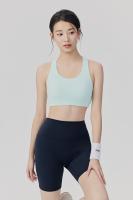 China Light Blue High Support Racerback Sports Bra 80% Nylon 20% Spandex for Running HIIT Workouts for sale