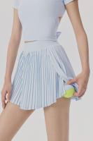 China Lavender Pleated Active Skort with Built-in Shorts for Tennis Running 120g 180g for sale