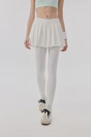 China White Pleated Tennis Skirt with Built-in Leggings High Waisted Athletic Skort Sizes S-XL 125-180g for sale