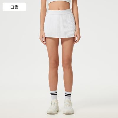 China Strawberry Pink Pleated Tennis Skirt High Waist with Shorts Liner Women Athletic Skort 110g for sale