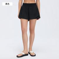 China Women's Light Purple High Waisted Running Shorts with Built-in Liner 88% Polyester 12% Spandex for sale