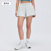 China Women's Light Purple High Waisted Running Shorts with Built-in Liner 88% Polyester 12% Spandex for sale