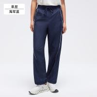 China Women's Navy Blue Lightweight Track Pants 100% Nylon 35g for Outdoor Sports for sale