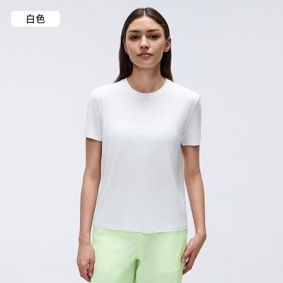 China White Crew Neck Short Sleeve T-Shirt Ultra-Soft Lyocell Cotton Blend 170g for sale