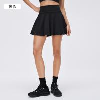 China Light Blue High Waisted Tennis Skirt with Built-in Shorts 92% Nylon 8% Spandex for Sports for sale