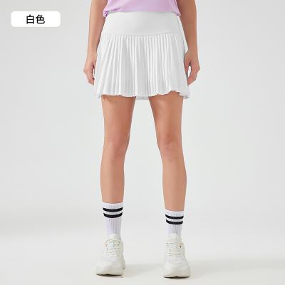 China Retro Green High Waisted Pleated Tennis Skirt with Built in Shorts 89% Polyester 11% Spandex for sale