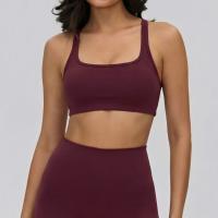 China Square Neck Racerback Yoga Sports Bra In Multi Shades For Training & Everyday Athleisure for sale