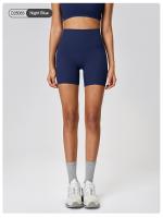 China Women's High Waist Elastic Yoga Shorts, Soft and Breathable Mid-Thigh Athletic Shorts for Running, Gym, and Casual Wear for sale