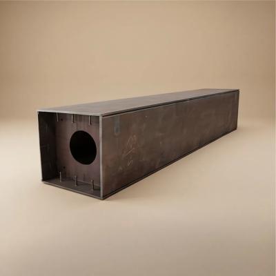 China Welded Steel Box Profile Columns, Stiffener Fitted Steel for Large Public Venue Main Frames for sale