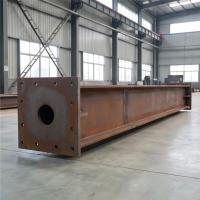 China Welded Carbon Steel Box Columns with End Plates, Tested Steel for Overhead Pipeline Support Frames for sale