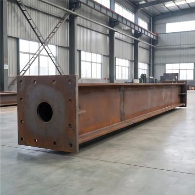 China Welded Carbon Steel Box Columns with End Plates, Tested Steel for Overhead Pipeline Support Frames for sale