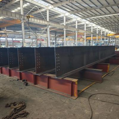 China Welded H-Beam Girder, Custom Fabricated Structural Steel Beam for Public Buildings for sale