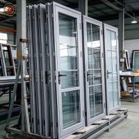 China Aluminum Casement Door, Tempered Insulated Glass Swing Door for Villa Balcony for sale