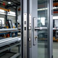 China Aluminum Casement Door, Tempered Insulated Glass Swing Door for Villa Balcony for sale