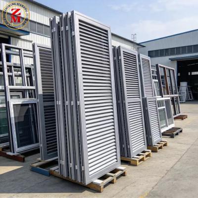 China Anti-Corrosion Aluminum Louver Window, Building Facade Sunshade Louver for sale