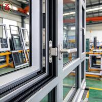 China Large Energy Saving Thermal Break Aluminum Window, Double Glazed Insulated Window for Building for sale