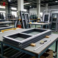 China Large Energy Saving Thermal Break Aluminum Window, Double Glazed Insulated Window for Building for sale