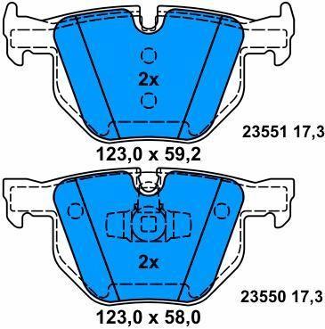 China Fire Insulation 34216769105 Car Brake Pad Fatigue Resistant For BMW X1 E84 for sale