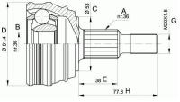 China 1J0498099 Transmission Parts C.V Joint for sale