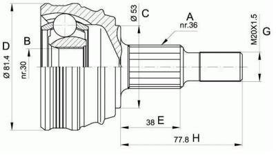 China 1J0498099 Transmission Parts C.V Joint for sale