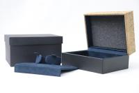 China Customized Logo Cork and Pu Leather Watch Box for Colorful Sponge for sale