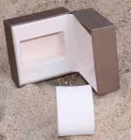 China Customized Logo and Color Gold Brushed Grain Watch Box 120*120*80mm for Your Standards for sale