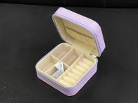 China Customized Logo and Color Purple Jewelry Box 95*95*50mm Dimensions with Service Options for sale