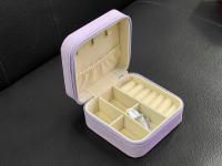 China Customized Logo and Color Purple Jewelry Box 95*95*50mm Dimensions with Service Options for sale