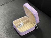 China Customized Logo and Color Purple Jewelry Box 95*95*50mm Dimensions with Service Options for sale