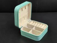China tiff blue Travel jewelry box- Customized your logo and color for sale