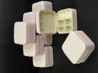 China Pink Travel jewelry box organizer jewelry box women gift Pu jewelry box for sale