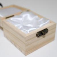 China Customized Service Jewelry Package Box Wood Black Ring Case Wood Black 75*75*60mm for sale