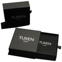China 90*90*30mm Customized Black Paper Drawer Jewelry Box and Super Fiber Pouches Min Qty 100 for sale