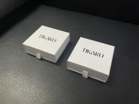 China Customized White paper drawer jewelry box and Super fiber pouches for sale