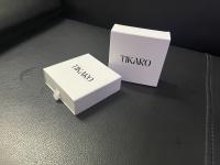 China Customized White paper drawer jewelry box and Super fiber pouches for sale
