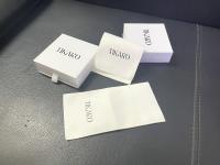 China Customized White paper drawer jewelry box and Super fiber pouches for sale
