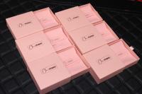 China Pink Drawer Jewelry Box With Super Fiber Pouches Customized Logo for sale